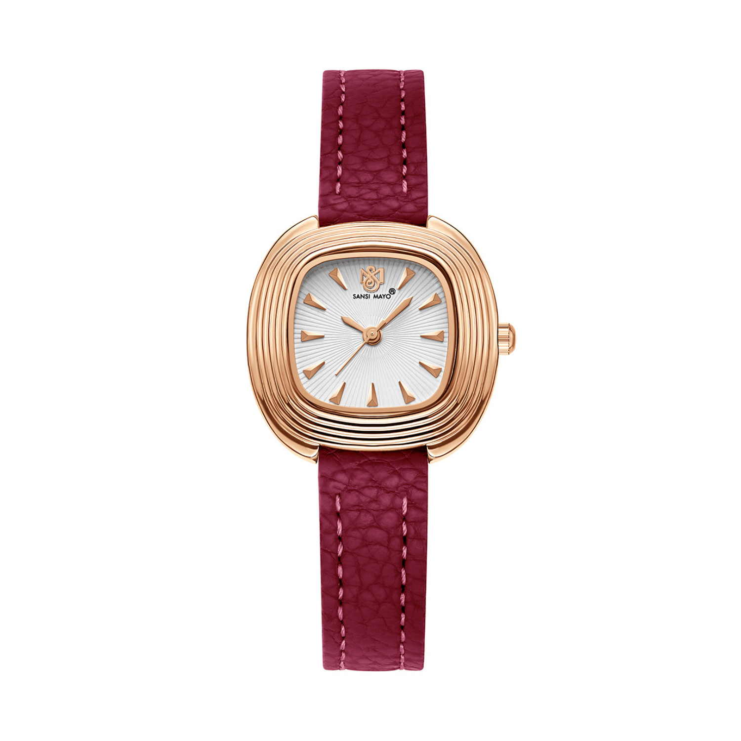 Verona Red Strap Rose Gold Watch for Women – SansiMayo