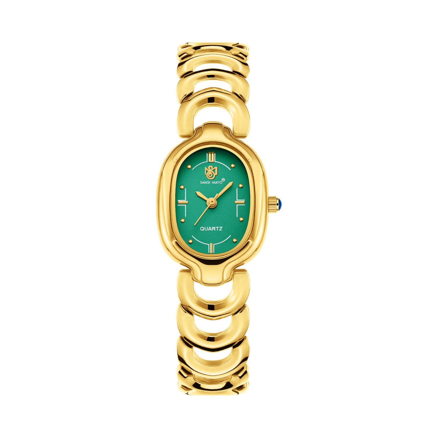 Sansi Mayo VETRA -Green Dial & Gold Bracelet – SansiMayo